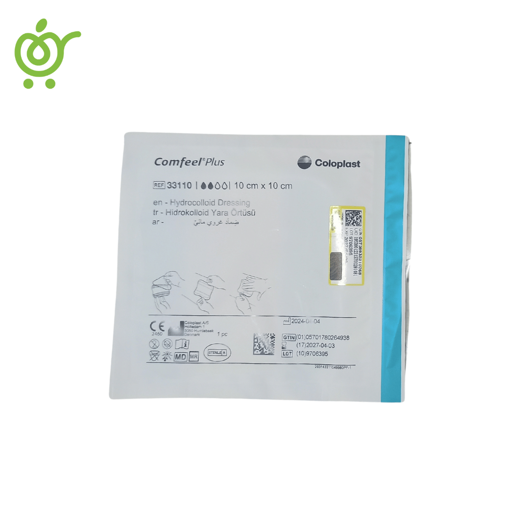 پانسمان کامفیل مربعی 10*10 کلوپلاست Comfeel Plus (3110) (تاریخ 2027/04 ...